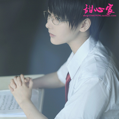 {甜心家}[同级生]佐条利人 黑色特价包邮现货cosplay假发