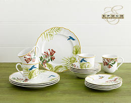 Noritake 则武 Hummingbird Meadow系列,32件西餐餐具套装礼盒