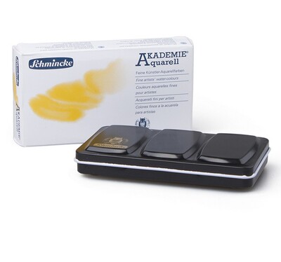 包邮德国猫头鹰史明克水彩 Akademie学院级 12色固体水彩铁盒套装