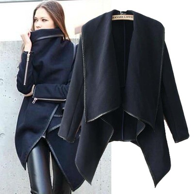 blouse2020 外贸欧美修身毛呢风衣外套女women wool jacket coats