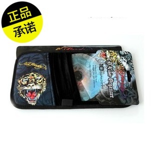外贸原单Ed hardy正品 埃德哈迪 汽车用丝绒棉布CD包 光盘袋CD夹