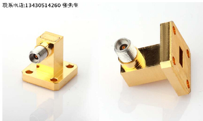 26.5-40GHz 50Ω 2.4mm(M)-WR28 BJ320 微波 波导转同轴 转接器