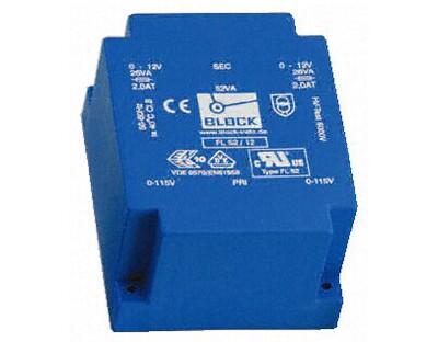 Block FL42/12 42VA 2x12V 原装进口稳压电源整流 隔离变压器