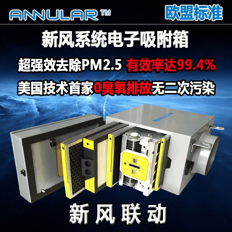 ANNULAR正品PT-400新风系统高效去除PM2.5除雾霾过滤箱电子净化箱_虎窝淘