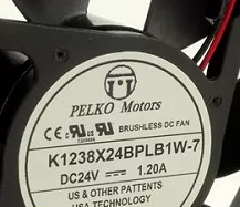 全新派尔可PELKO MOTORS K1238X24BPLB1W-7 24V 1.2A 2线散热风扇_虎窝淘