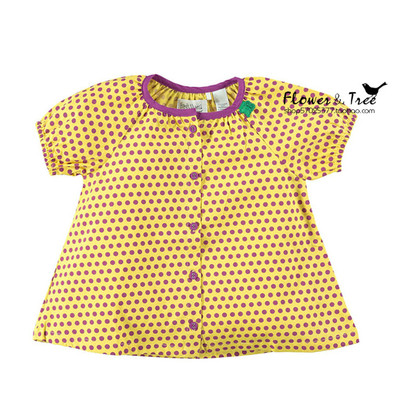 现货】Fred's World正品女童装波点短袖有机棉衬衫3-9岁100-130