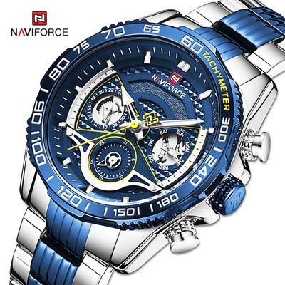 NAVIFORCE Men's Watch Luxury Brand Business Casual Quartz W