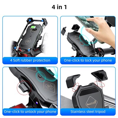 Deelife Motorbike Motorcycle Cell Phone X Grip Holder for M