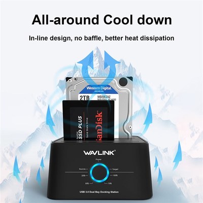 Wavlink HDD Docking Station Sata Hard Drive Enclosure  SATA