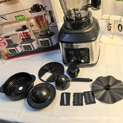 3L6in1Blender跨境纯铜破壁机果蔬机料理机不锈钢金属榨汁机