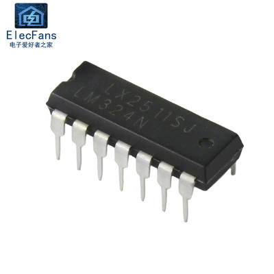 LM324芯片 四路运算放大器 LM324N 直插DIP-8 贴片SOP-8 集成块IC