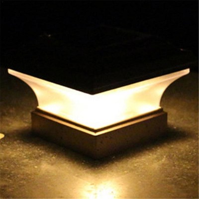 Outdoor Garden Solar Light 28LEDs Post Deck Cap Square Fence