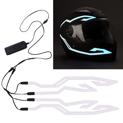 Motorcycle LED Night Riding Signal Helmet EL Cold Light
