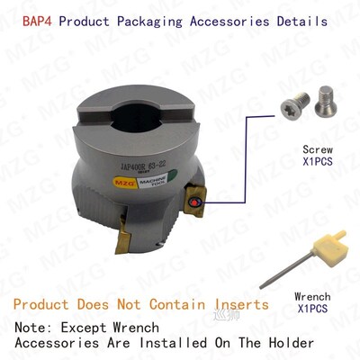 BAP300R 40-22-4T Clamped CNC Cutting Steel Right-Angle End M