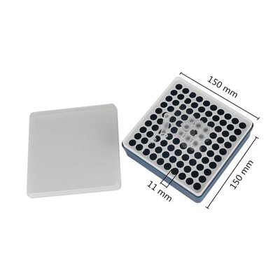 Plastic 100 Sockets Centrifuge Test Tube Rack With Cover for