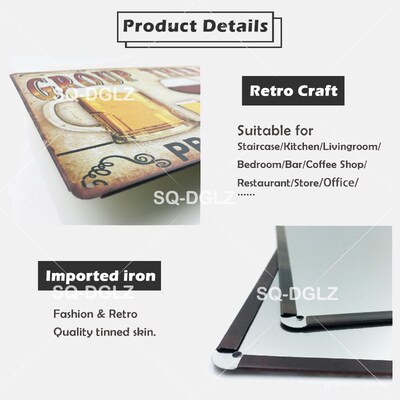 [SQ DGLZ] New Warning Man Cave Enter At Your Own Risk Tin S