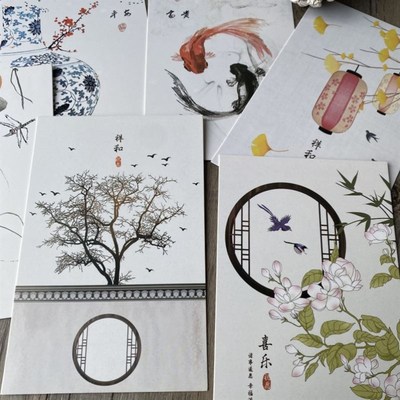 chinese postcard best wishes foreigner souvenir gift中国风