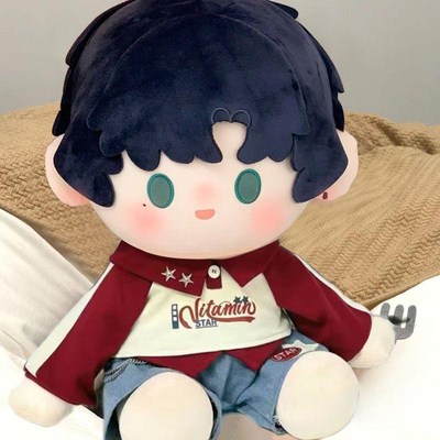 萧逸40cm娃衣棉花娃娃衣服男娃玩偶小配件坐姿休闲运动着替套装