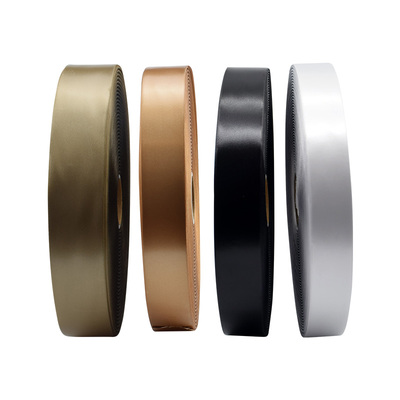 金色黑色空白条码打印加厚织s边缎带布标服装水洗商标带30 35 40m