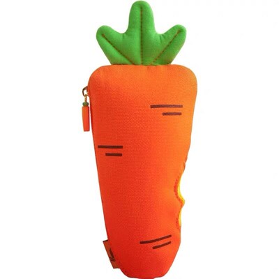 Sharkbang Kawaii Canvas Carrot Pencil Case Pens Storage Bag