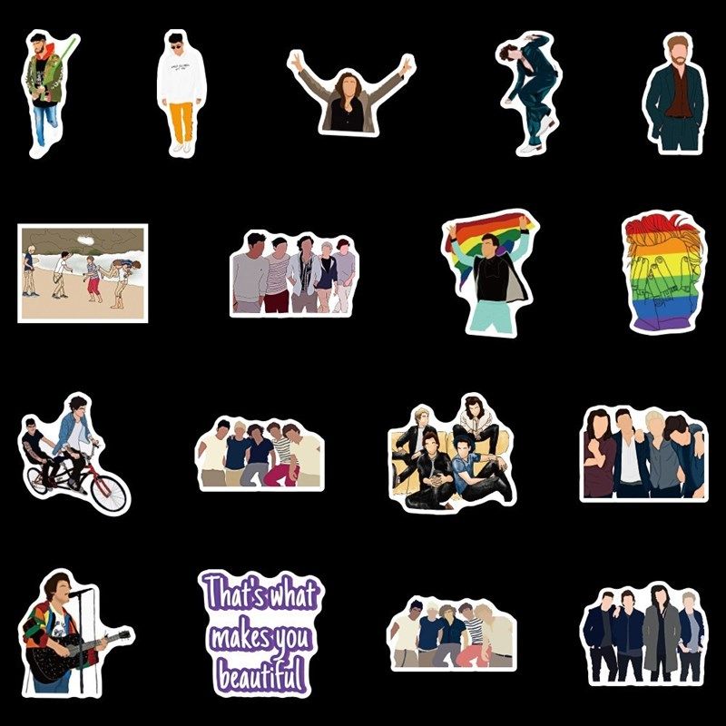50pcs Popular Singers One Direction Graffiti Stickers For S_虎窝淘