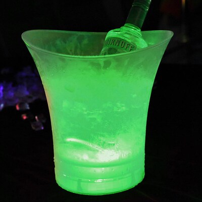 5L 4 Color Waterproof Plastic LED Ice Bucket Bar Nightclub L