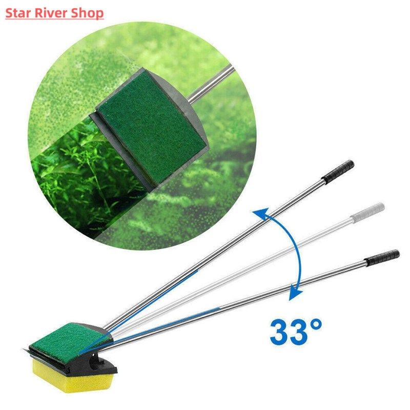 1pc 45cm Fish Tank Cleaning Brush Double-side Sponge Brushes_虎窝淘