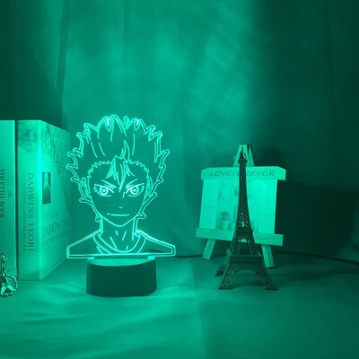 3d Lamp Anime Haikyuu Nishinoya Yuu Figure for Kids Child Be