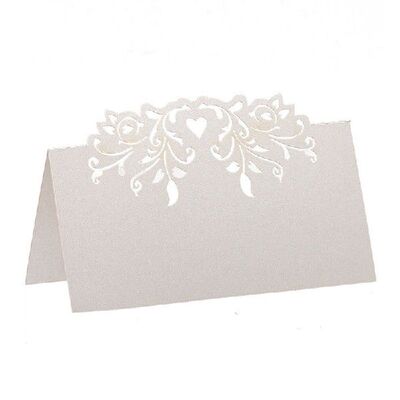 热销60Pcs Lace Wedding Table Name Place Cards Personalised