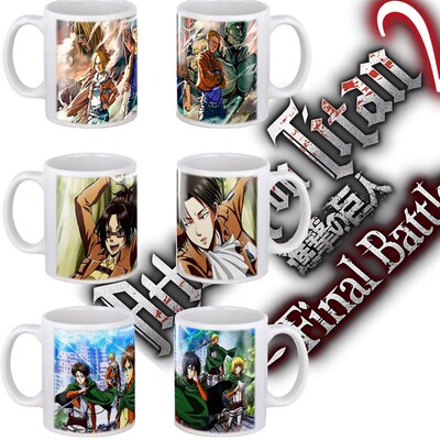 Attack on Titan Coffee Mug 11oz Anime White Ceramic Tea Cup