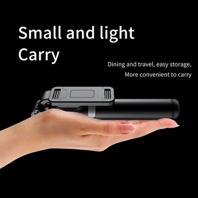 NEW 3 in 1 Wireless Bluetooth Selfie Stick Foldable Mini Tri