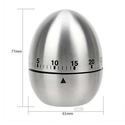Cooking Tools Kitchen Timer Stainless Steel Egg 60 Minutes M