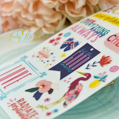 Every Thing Rub on ers set for Scrapbooking/ Happy Planner/
