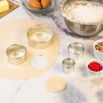 Round Cookie Biscuit Cutter Set Circle Pastry Cutters for Do