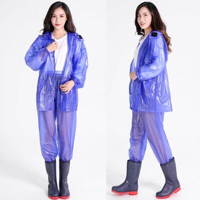 Thin type of outdoor cycling raincoat rain suit fission