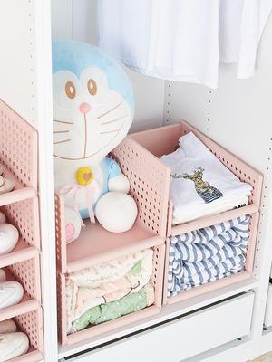 stratified shelves in the wardrobe dormitory cabinet