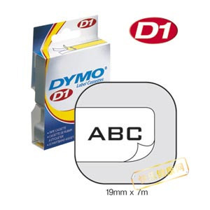 色带 易达标签带DYMO 45803 19毫米D1标签带 白底黑字