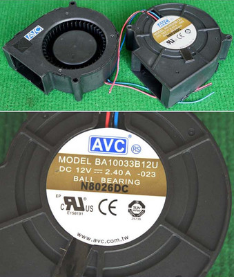 AVC BA10033B12U 涡轮风扇 鼓风机 滚珠轴承 12V 2.4A 大风量
