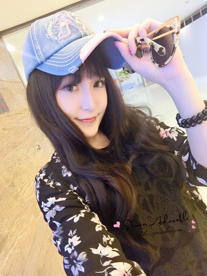 七萌新款帽子女韩版潮情侣休闲帽时尚牛仔帽鸭舌帽男女棒球帽包邮