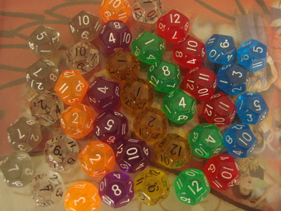 12面透明彩色多面骰子色子甩子dice桌游DND万智牌道具TRPG跑团