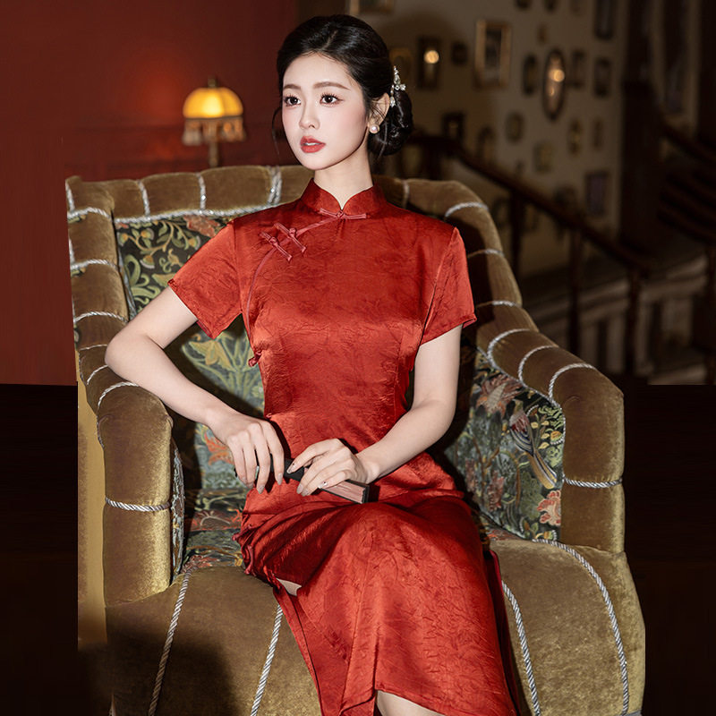 26民国港风新中式长款旗袍改良年轻款2026新款女级感送考妈妈夏季