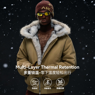Glowing Box 座山雕棉服外套防风防泼水连帽保暖夹克