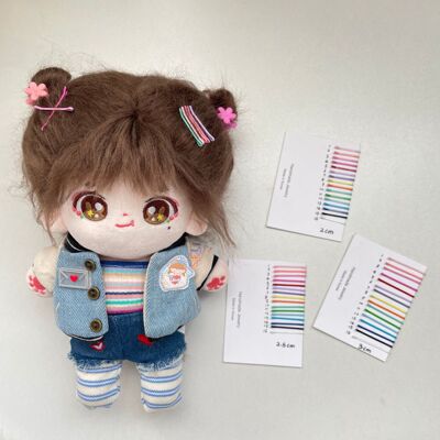 2cm2.5cm3cm彩色烤漆迷你一字夹bjd小布ob11娃用发夹娃娃发饰辅料