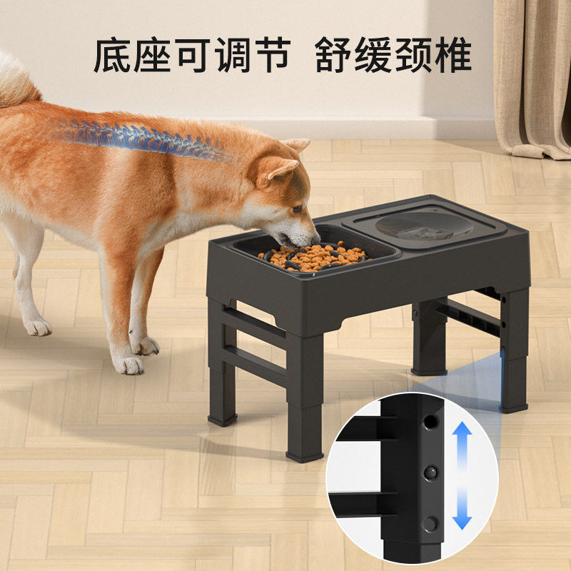 宠物食盆不锈钢宠物碗慢食碗折叠桌碗狗碗防打翻慢食碗猫狗用品
