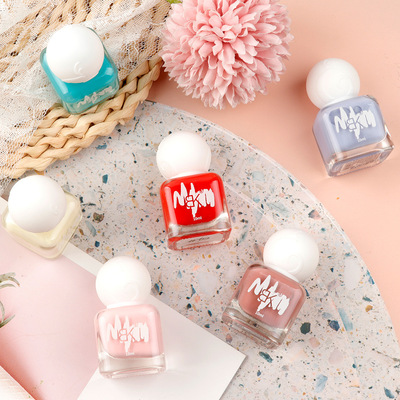 bk新款水性可撕拉指甲油持久速干纯色亮片美甲店多色可选护甲油