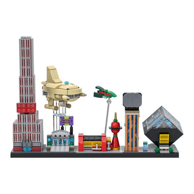 【高砖零件】飞出个未来天际线建筑模型MOC-85403拼装积木玩具