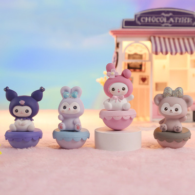 小众风小摆件萌宠不倒翁可爱树脂工艺品客厅装饰品家居桌面小摆件