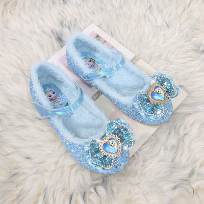Disney Frozon Elsa Shoes Princess girls winter warm party