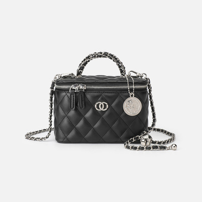 轻奢小香风菱格链条盒子包级感轻奢时尚新款肩斜挎手提品牌女包