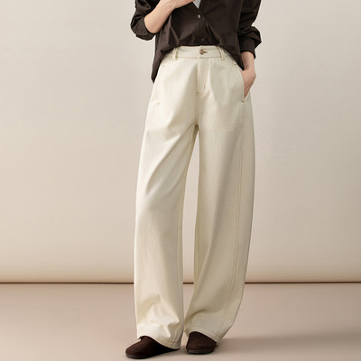 eworld25秋新款高腰长裤